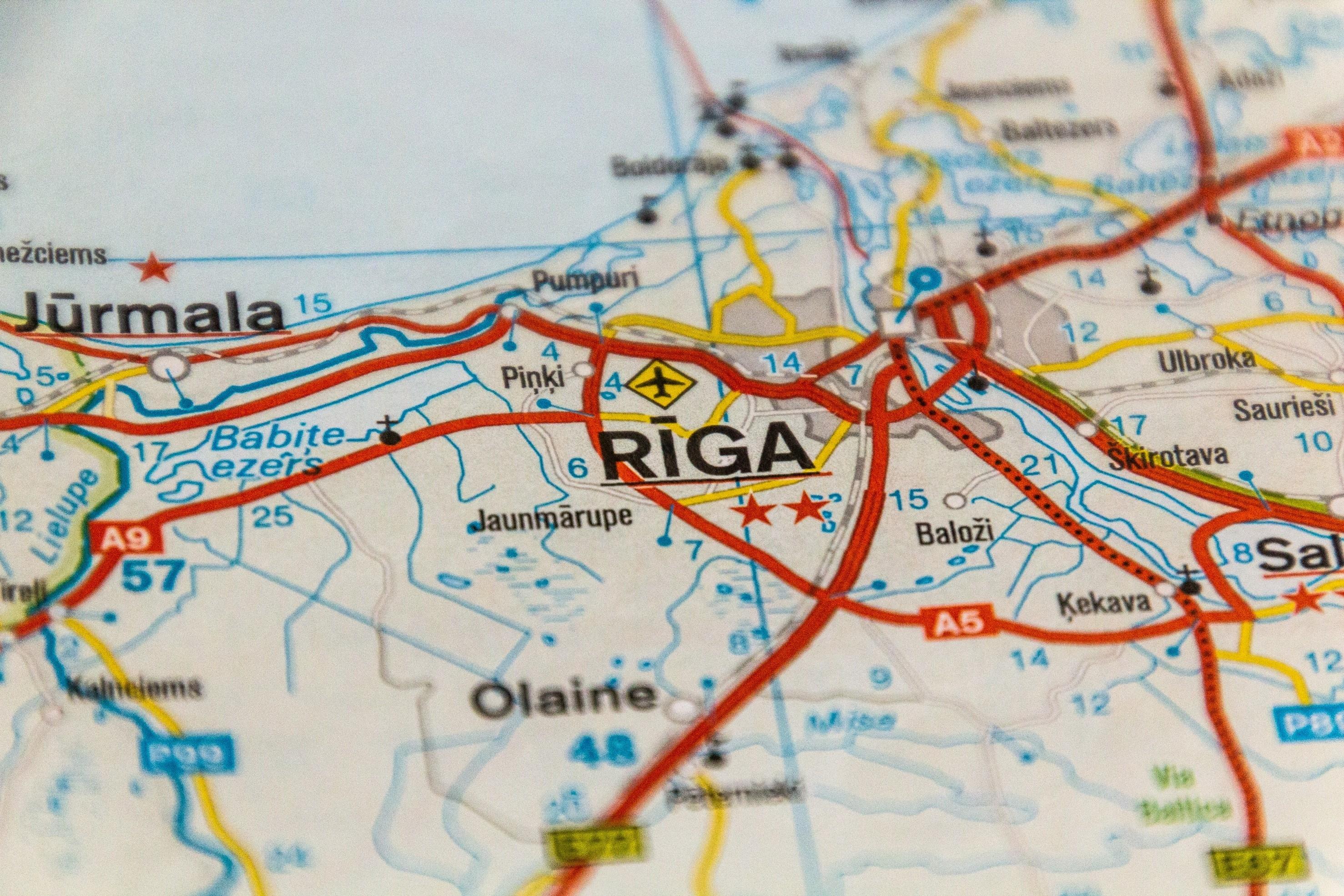 Latvia map google
